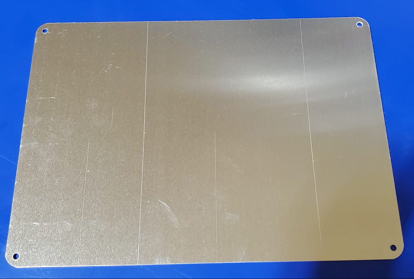 Set of 6 Stainless Steel Sign Blank (7x10") Curved Edges with Screw Ho ...